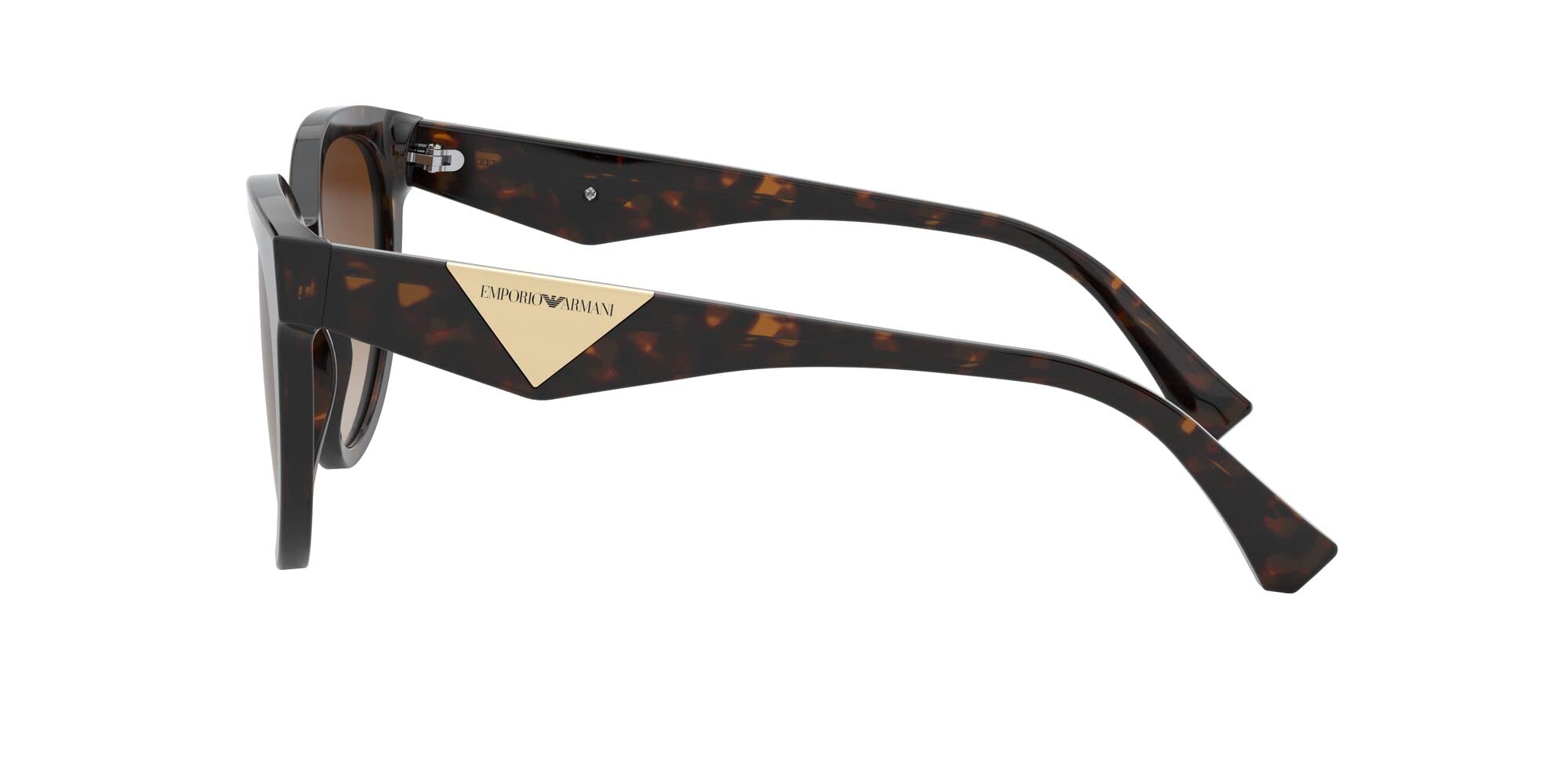 Emporio Armani Women's EA4140 Cat Eye Sunglasses, Shiny Havana/Gradient Brown, 55 mm