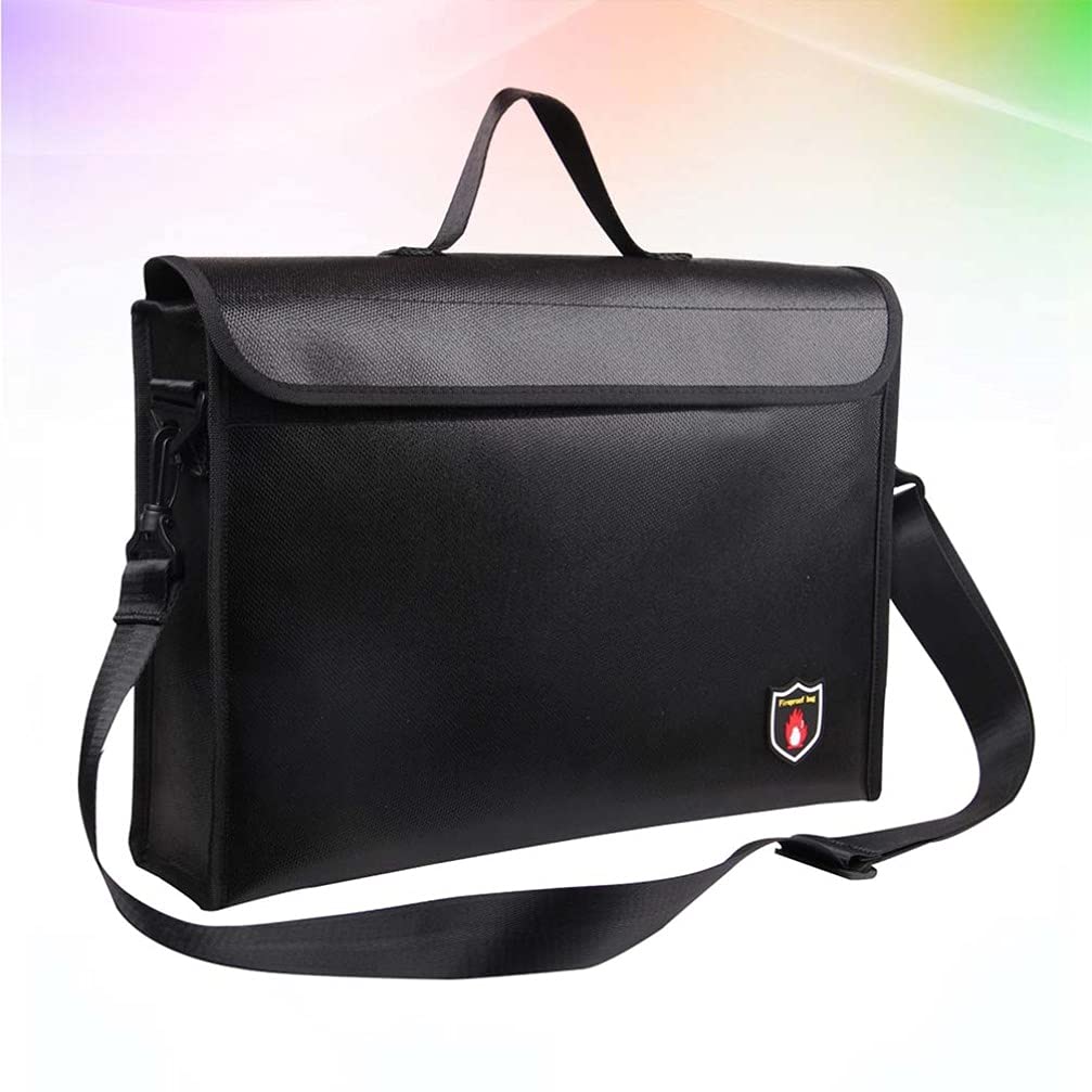 Fireproof Document Bag File Bag Office Travel File Money Organizer Bag for Important Documents Cash Notebook Passport Fireproof Money Bag