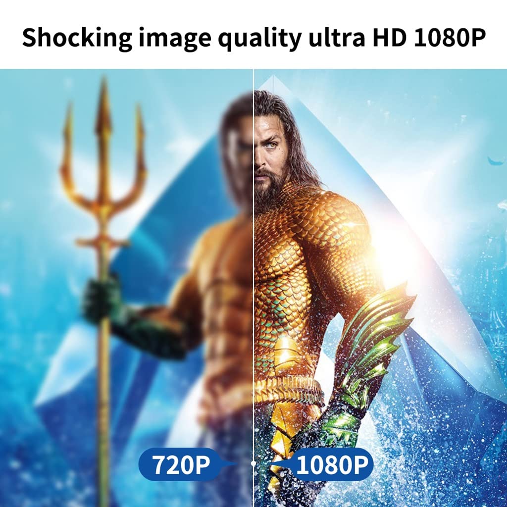 FZZDP Home Projector Led Home Theater Beamer System Full 1080p Native Resolution 10000:1 Contrast Ratio 900dab Projector ( Color : D )