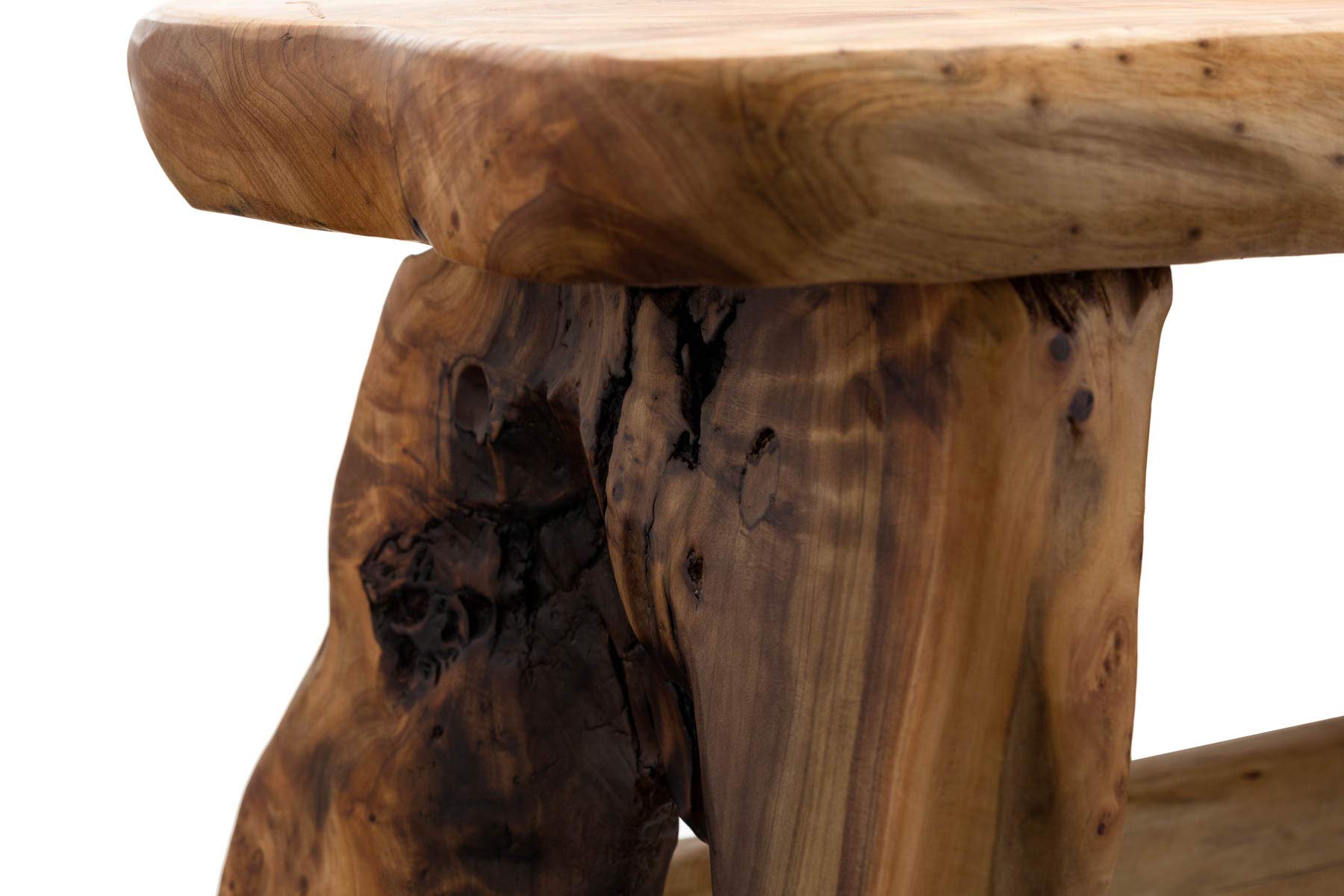 TJ Global Natural Edge Cedar Wood Tree Stump Indoor/Outdoor Stool, Garden Bench, Night Stand, End Table, Plant Stand - L20 x W11 x H17