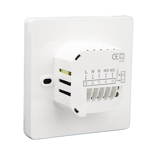 Floor Heating Thermostat, Home Temperature Controller AC90V-240V NTC Sensor 5-60℃ Setting High Accuracy LCD Screen for Shopping Mall (3A with Linkage)