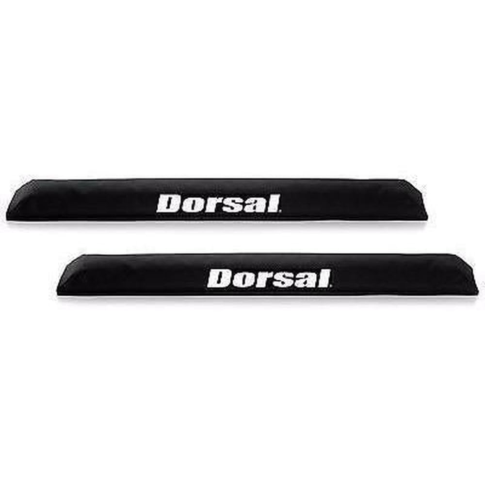 Dorsal Aero Roof Rack Pads for Factory and Wide Crossbars - Pack of 2 for Surfboards Kayaks Sups Snowboards Polyester 34" Inch Black