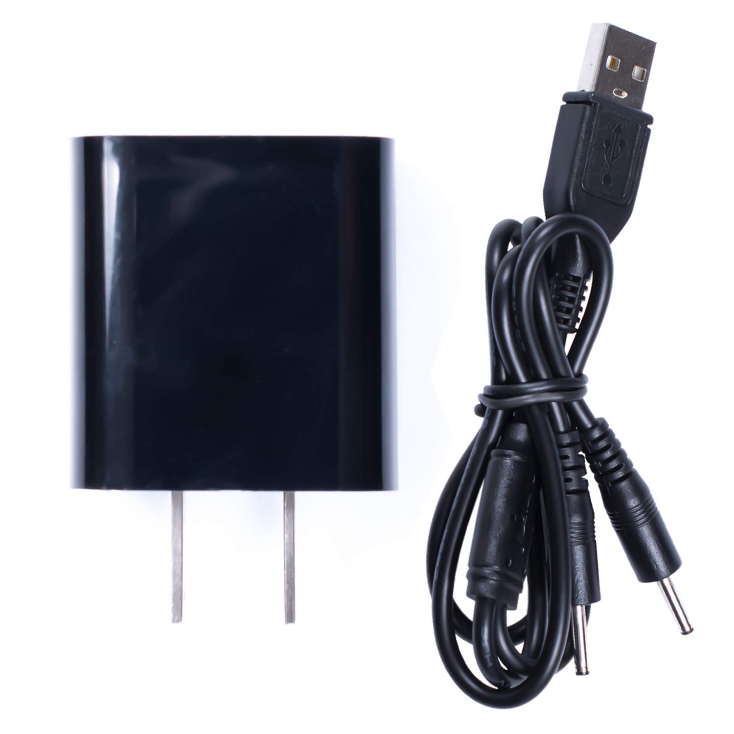 GoodBoy Extra Replacement Charger with Wall Adapter - Remote Training Collar Models - USB to Dual 2.0 mm Split Charger Cable
