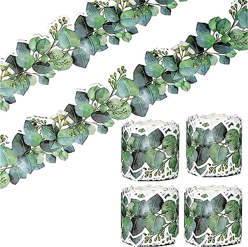 Eucalyptus Border Bulletin Board Classroom Boho Bulletin Wall Decor Trim Border Decor Wall Decals Border Tropical Leaves Greenery Wall Decoration (Eucalyptus Style, 49ft)