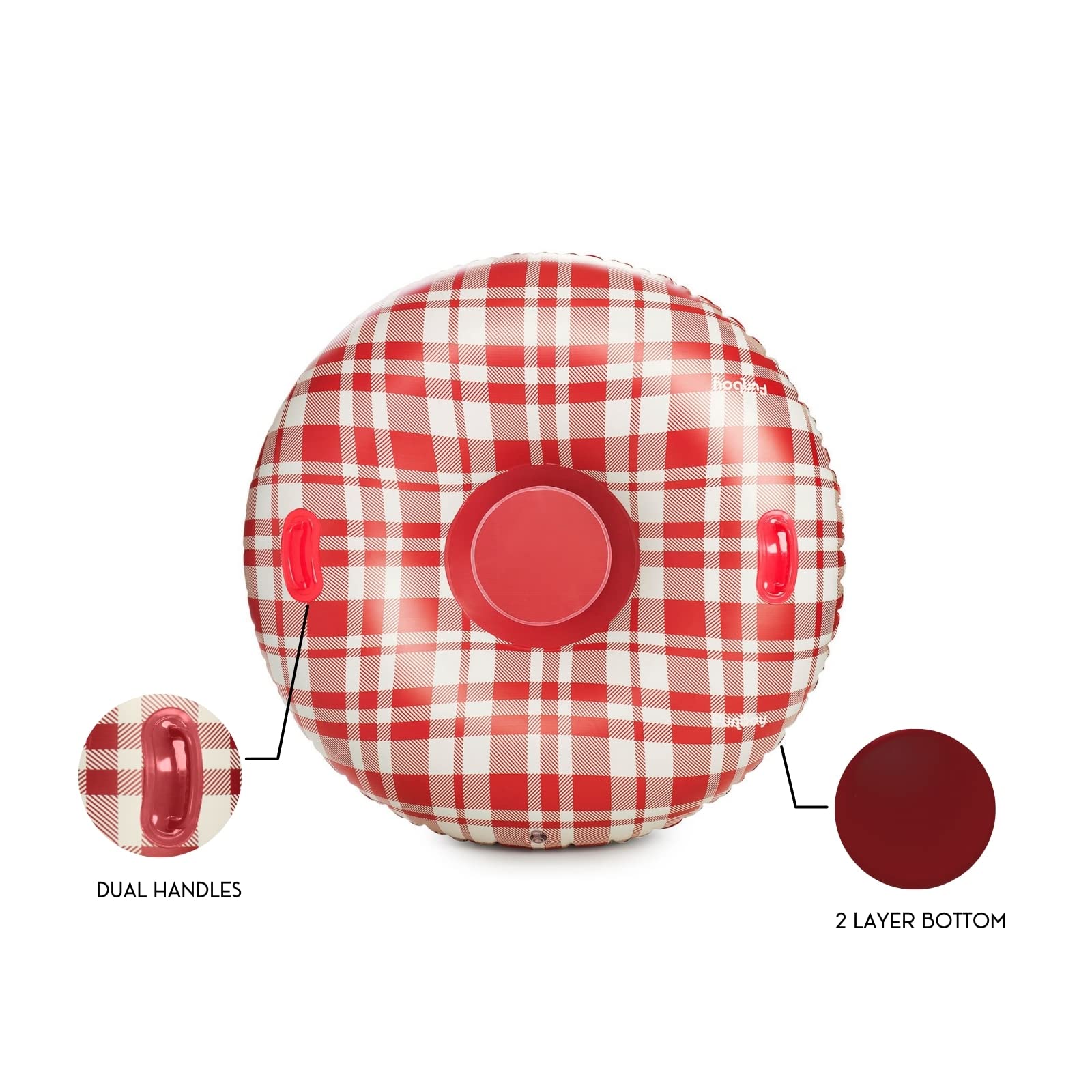 FUNBOY BNDL Inflatable Tube, Two Pack, Retro Plaid Two Pack
