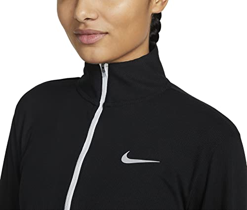 Nike Dri-FIT Element Women's Running Mid Layer (as1, alpha, m, regular, regular, Black/Pure Platinum)