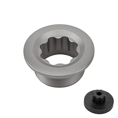 TiTo Titanium Bike Crank Cover M20 Screw Titanium Alloy Bicycle Crank Arm Fixing Bolt Thread Cover Cap for Road Bike MTB(Sandblasting)