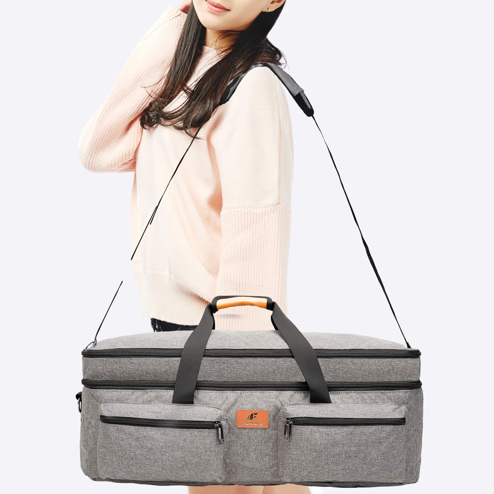 Famdis Double-Layer Bag Compatible with Silhouette Cameo 3 & 4, Cricut Explore Air (Air 2), Maker, Die-Cut Machine and Supplies (Bag Only)
