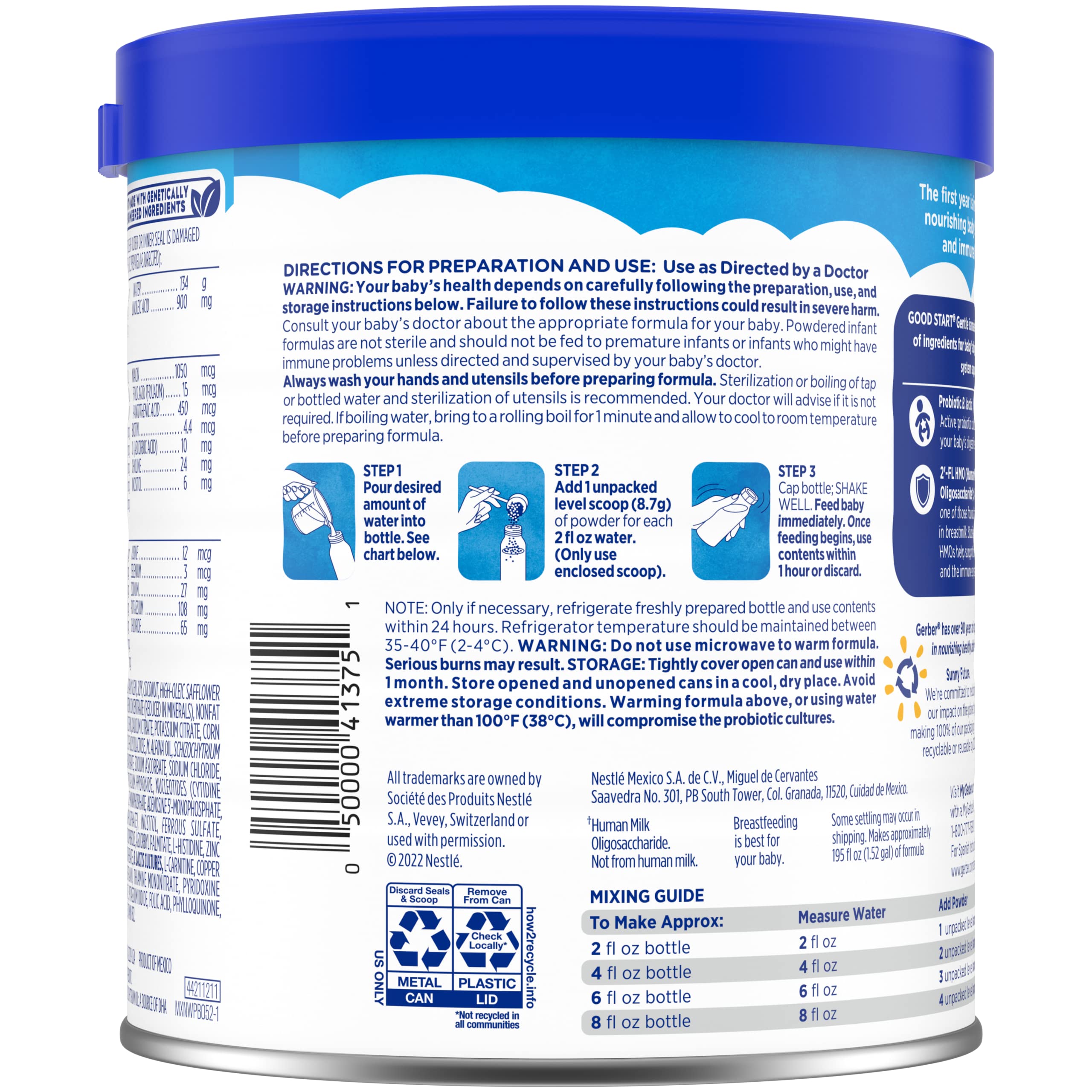 Gerber Good Start- Baby Formula Powder, Gentle, Stage 1, 27 oz