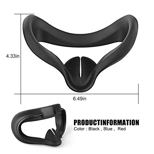 Esimen VR Face Cover Compatible for Oculus Quest 2 Silicone Mask Face Pad Light Blocking, Sweatproof, Washable for Meta Quest 2 Accessories