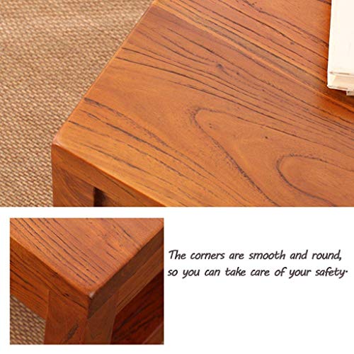 DOUBAO Coffee Table Beech Wood,Industrial Coffee Table with Storage Shelf for Living Room, Wood Look Furniture