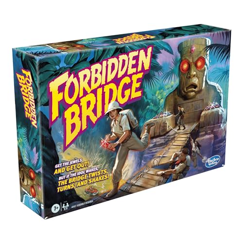 Hasbro Gaming Forbidden Bridge Game, Adventure Board Game, Fun Kids Game for Ages 7 and Up, Game for 2 to 4 Players