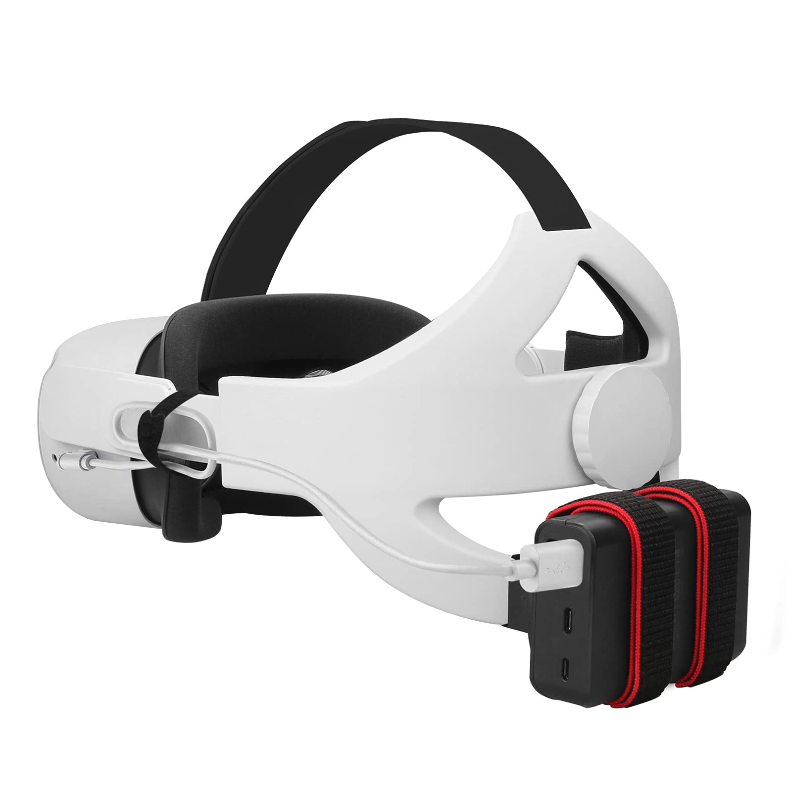 Esimen Power Bank Battery Strap for Oculus Quest 2 Elite Strap, Accessories for Meta Quest 2 - Fixing on The VR Headset Strap(Black)