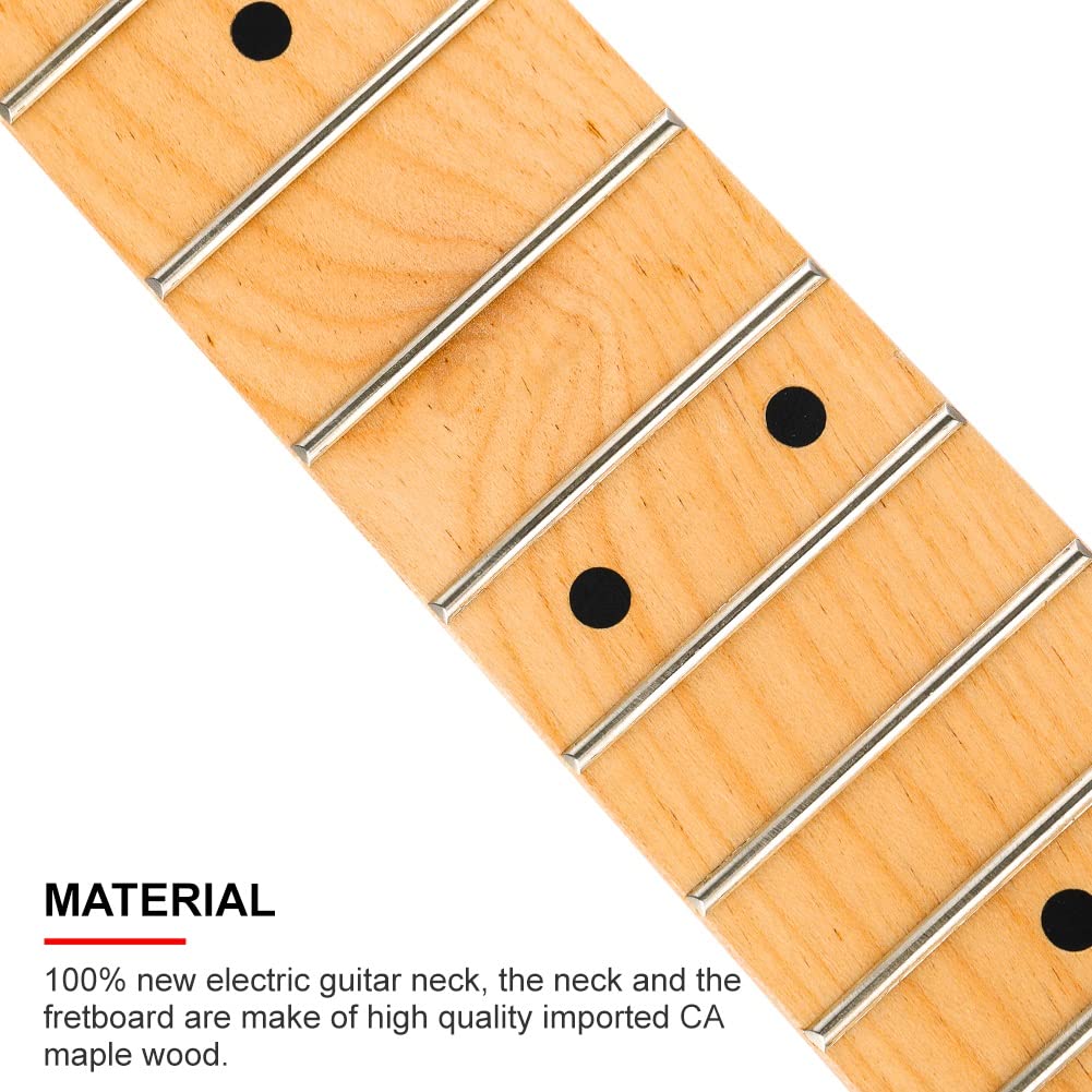 Guitar Neck 22 Fret ST Style Maple Fretboard Guitar Neck Guitar DIY Parts Replacement