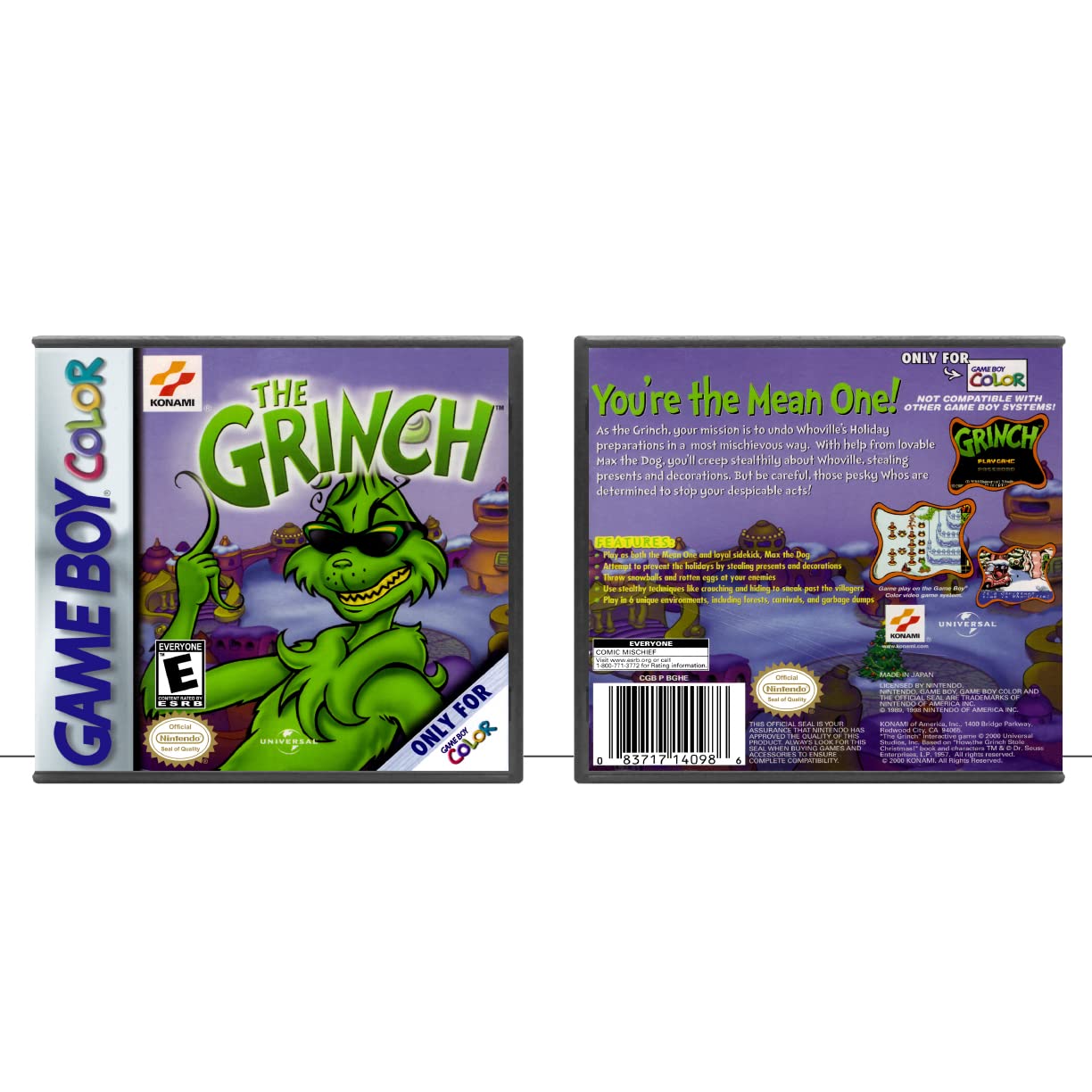 Grinch, The | (GBC) Game Boy Color - Game Case Only - No Game