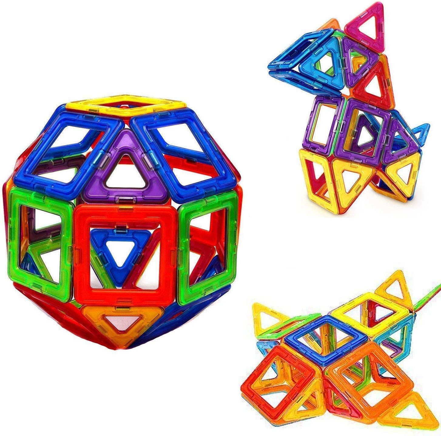 Jdfhiusj toys 30Pcs Magnetic Building Blocks Set, Magnets for Kids Learning Toys 3D Building Magnetic Blocks for 3 Years Old Children Gift(CLP-015)