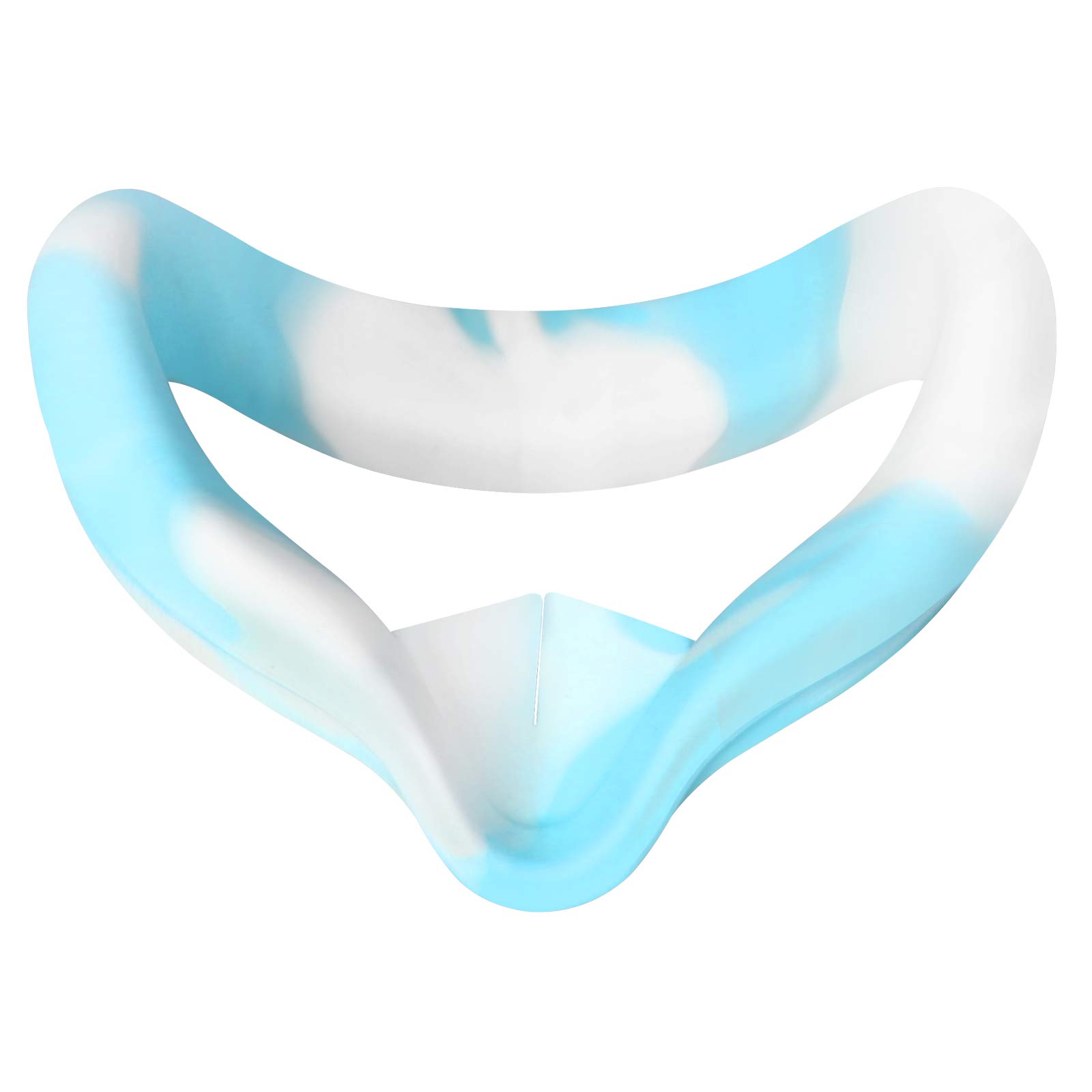 Esimen Silicone Mask Cover for Oculus Quest 2 Face Cushion Cover Sweatproof (Bluemixed+Pinkmixed)