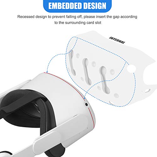 Esimen VR Headset Protective Cover,Light & Durable Shell for Oculus Quest 2 Skin Accessories, Preventing Collisions and Scratches (White)