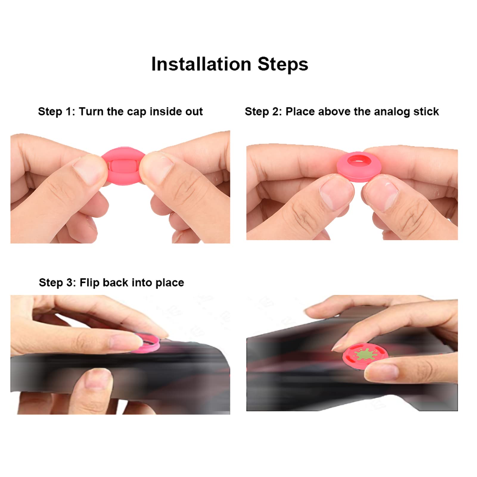Grips Switch, 8PCS Replacement Silicone Analog Rubbers Joyst Thumb Stick Grip Cap Cover for Switch PRO Joystick Caps for Controller Joystick