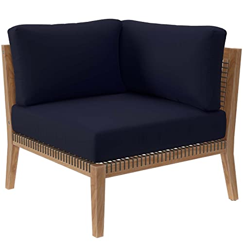 Modway Clearwater, 6-Piece Sectional Sofa, Gray Navy