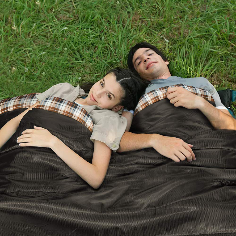 Forceatt Sleeping Bag, 23℉/-5℃ Double Sleeping Bags for Adults & Kids, Lightweight and Water-Repellent Backpacking Sleeping Bag is Warm for Hiking, Camping, Indoor and Outdoor Use in 3-4 Seasons.
