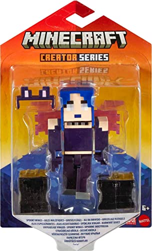 Mattel Minecraft Creator Series Spooky Wings Figure, Collectible Building Toy, 3.25-inch Action Figure with Accessories, Gift for Ages 6 Years & Older