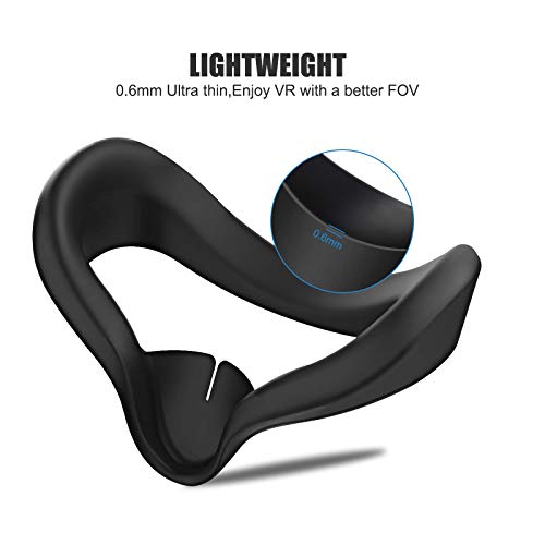 Esimen VR Face Cover Compatible for Oculus Quest 2 Silicone Mask Face Pad Light Blocking, Sweatproof, Washable for Meta Quest 2 Accessories