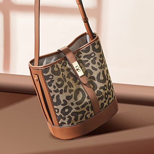 FOXLOVER Fashion Bucket Purses for Women Designer Ladies Hobo Shoulder Bag