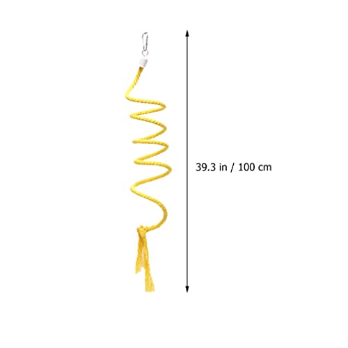 POPETPOP 3pcs Bird Rope Perch Spiral Parrots Climbing Rope Bird Swing Toy Standing Toys Bird Cage Accessories