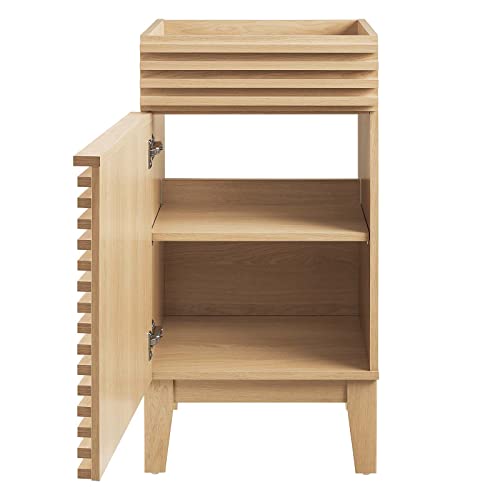 Modway Render 18" Bathroom Vanity in Oak - Sink Basin Not Included
