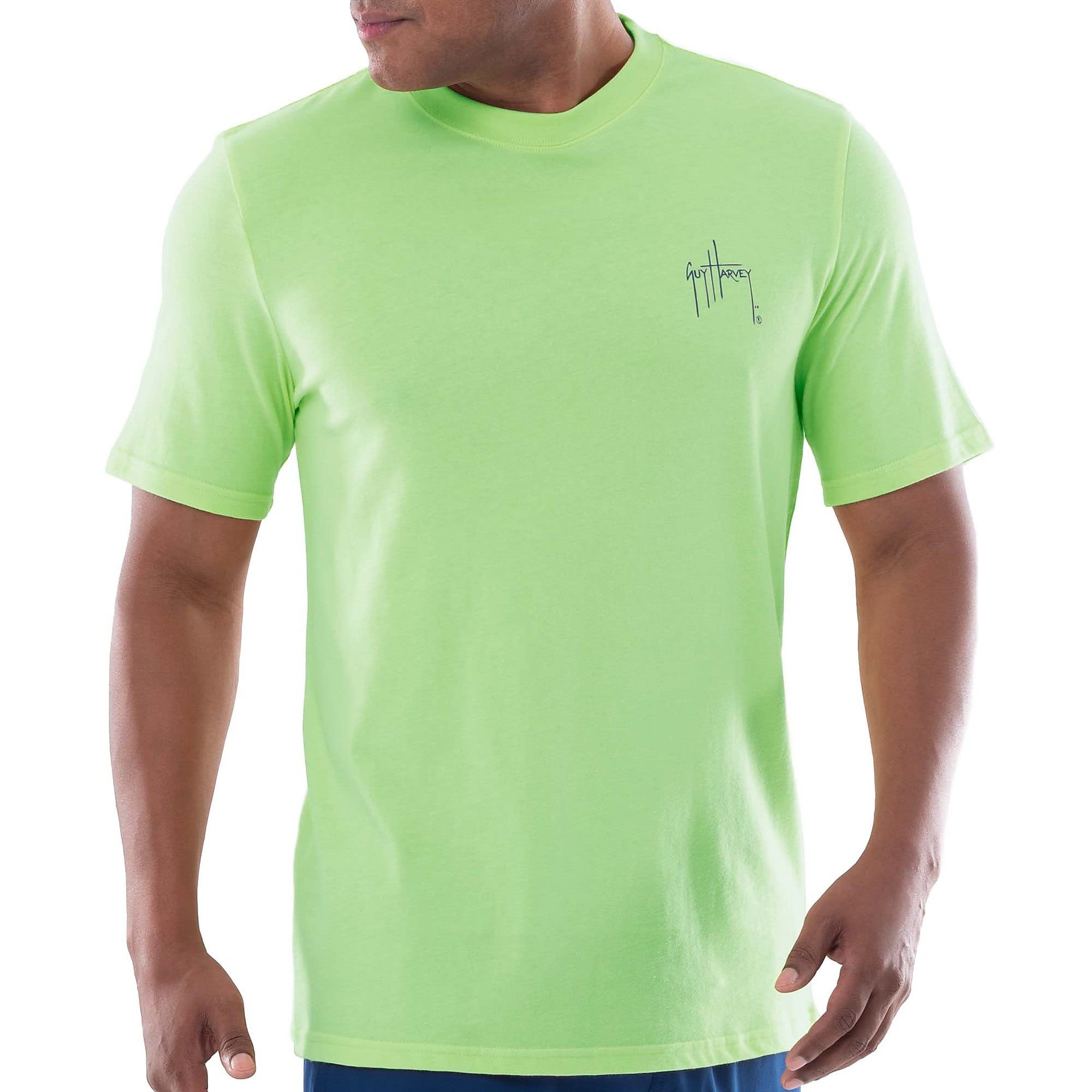 Guy Harvey Mens The Hunt Short Sleeve T-Shirt Medium Green