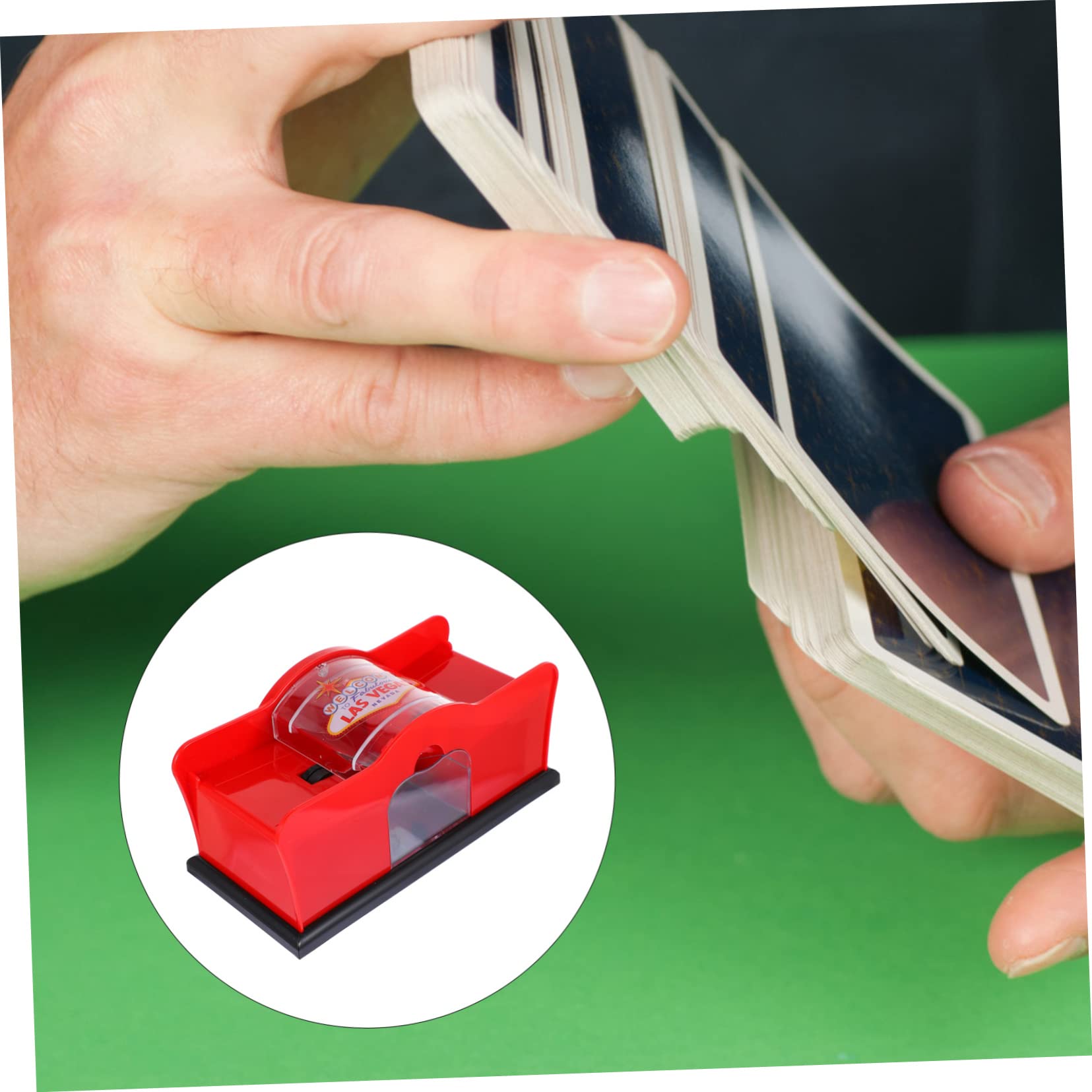 Gadpiparty Shuffler Card Shuffling Machine Playing Card Mixer Electric Tools Hand Wisking Tool Electric Power Tools Equipment Manual Playing Cards Tool Automatic Poker Deck Plastic