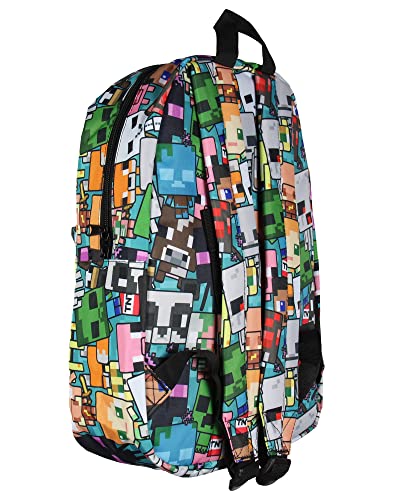 Minecraft Backpack Multi Character Chibi Video Game School Laptop Travel Backpack