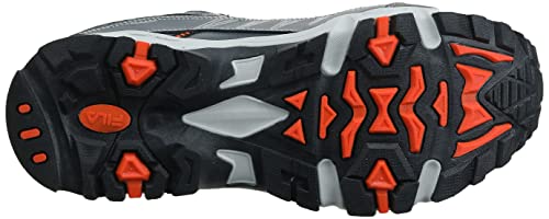 Fila mens Memory at Peak Composite Toe Trail Running Food Service Shoe, Castlerock/Black/Vibrant Orange, 10.5 US