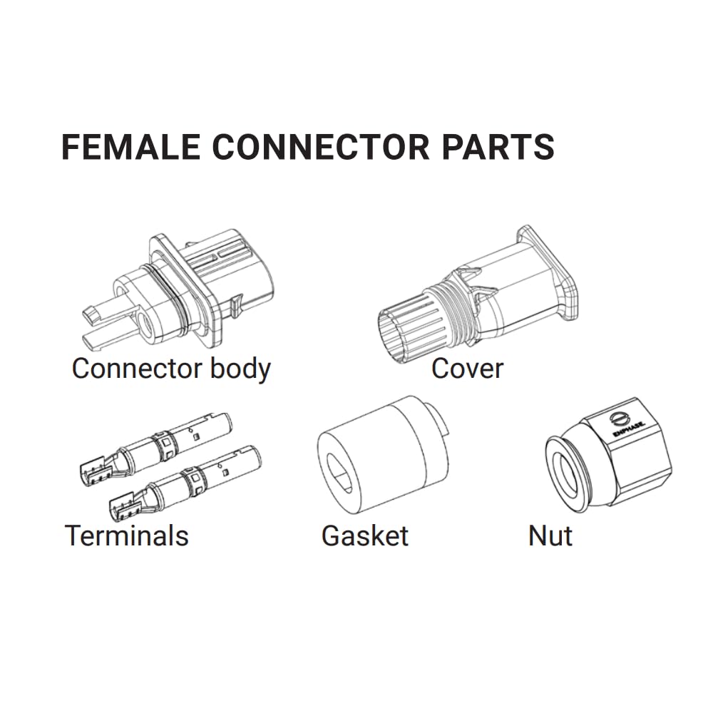 Enphase IQ Field Wireable Connector - Female - Compatible with The Enphase IQ Cable