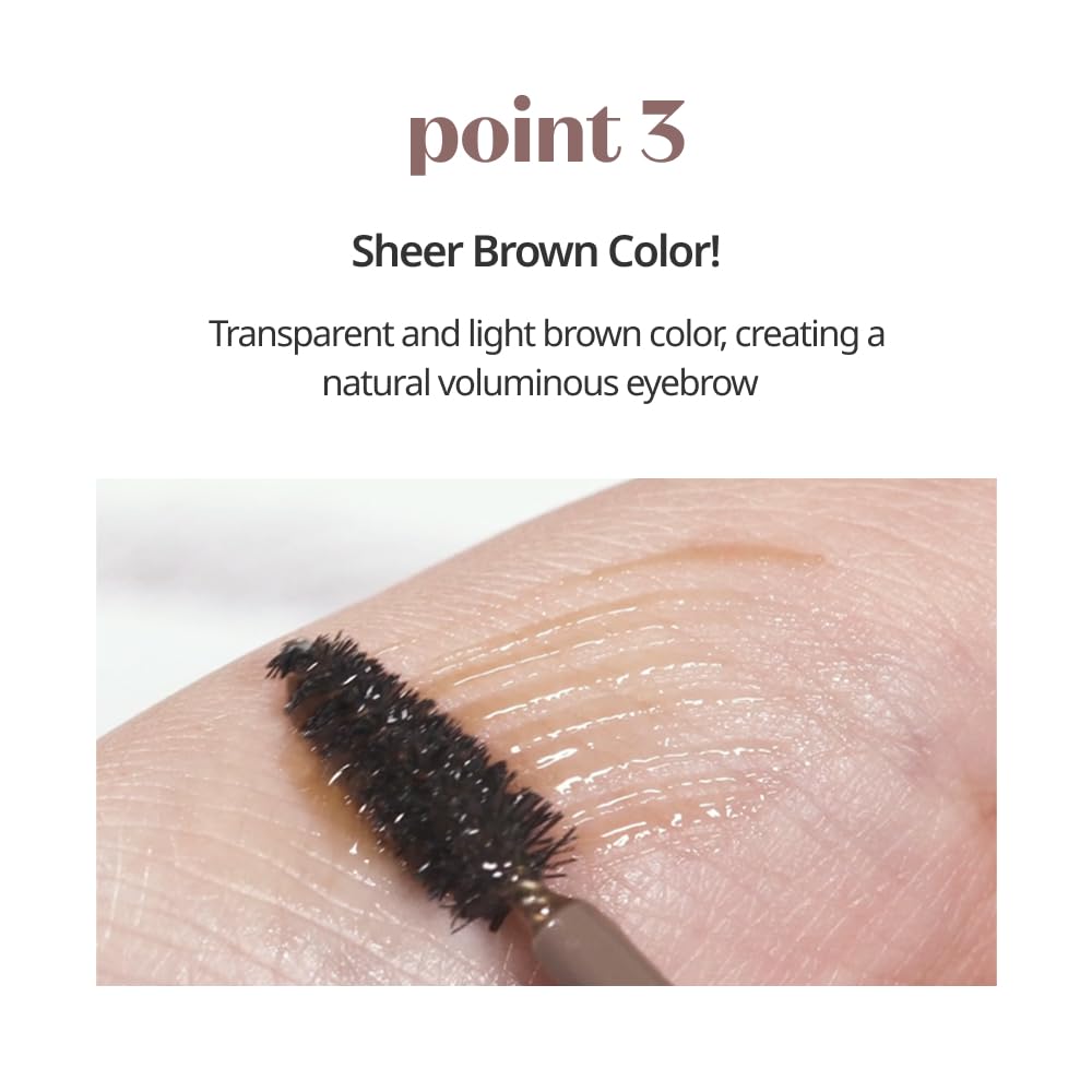 ETUDE Bare Edge Brow Fixer | A brow fixer that creates a natural look and keeps your eyebrows in place | Brow Mascara | Zero Clump & No Bushy Brows