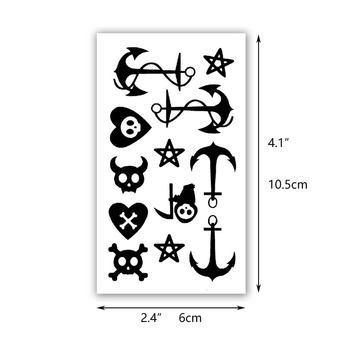 Glaryyears Fake Tiny Temporary Tattoo, 20 Pack Black Sketch Ink Line Small Tattoos Stickers, Various Styles for Fun Party Supplies Vacation on Body Face Hand Wrist