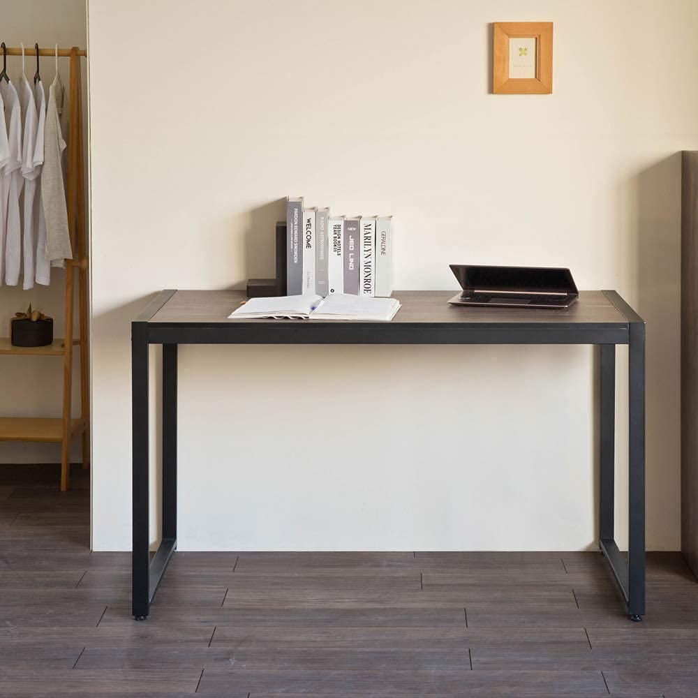 Frama Home Office Computer Desk, 50" Modern Simple Study Writing Table, Industrial Style PC Laptop Notebook Desk, Black Sand