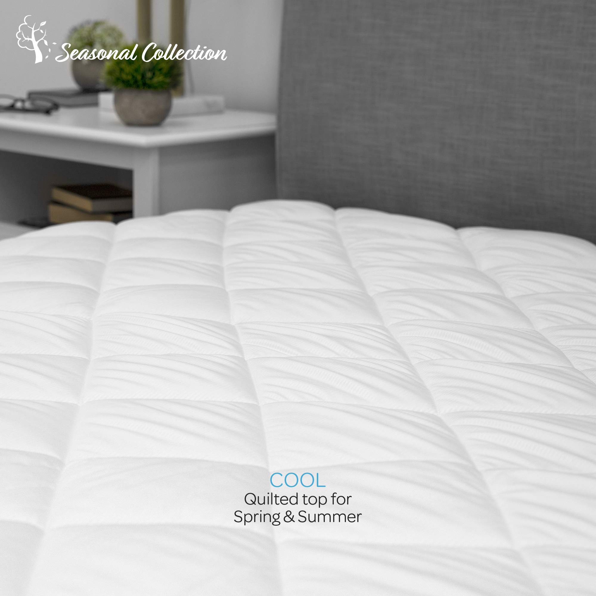 SensorPedic All Seasons Reversible Mattress Pad, Twin,White