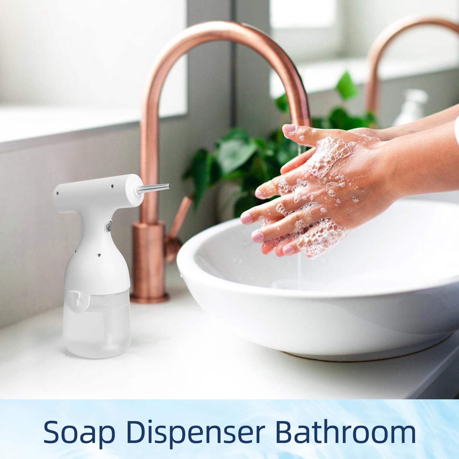 Electric Dog Cleaning Foam Soap Dispenser, Soap Dispenser for Pet Bath/Kitchen Sink/Bathroom/, Rechargable and USB Cable, 1200mAh, 350ML
