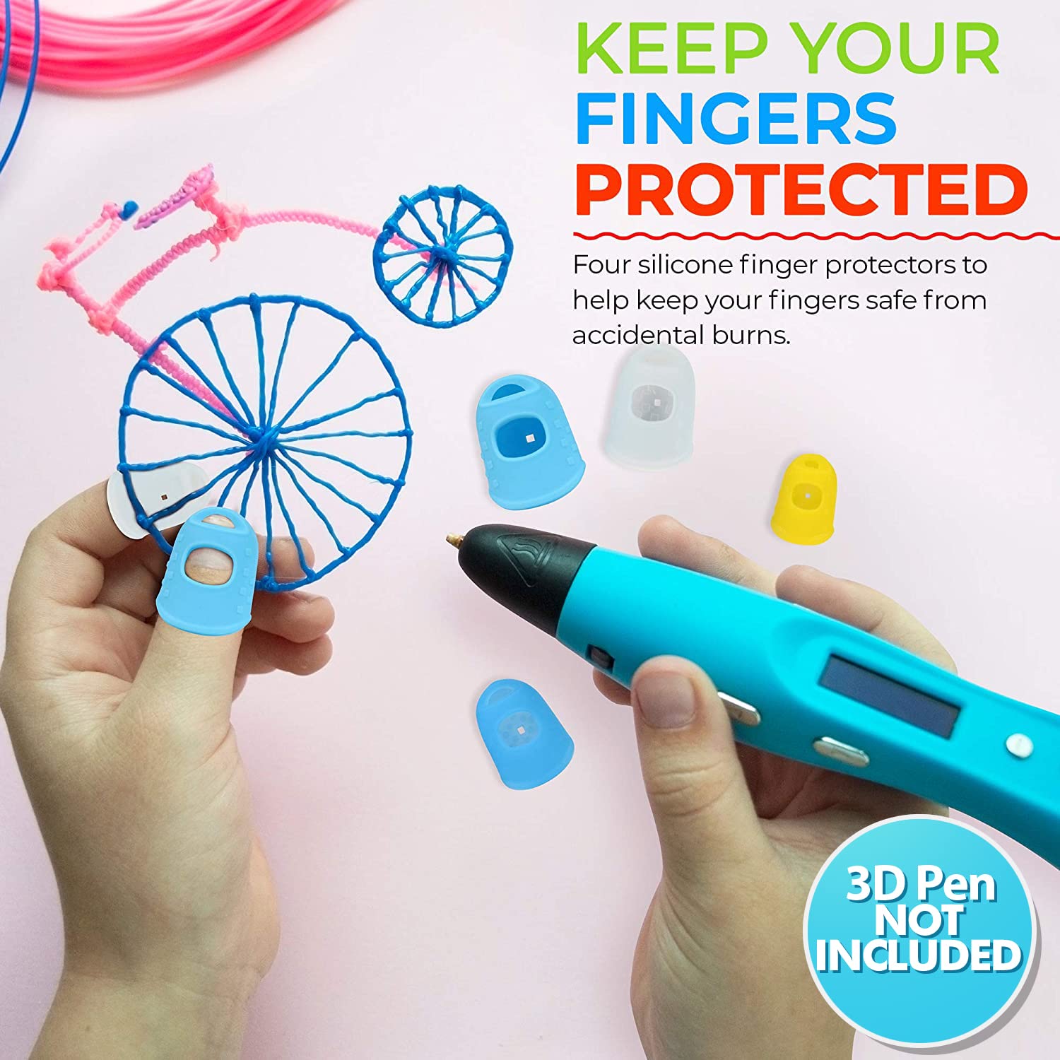 Filamate 3D Pen Filament - 1.75mm PLA Plastic - 3D Pen Refills with Stencils - 360 Feet of Assorted Filament: 0.02mm Tolerance for 3D Drawing and Doodling