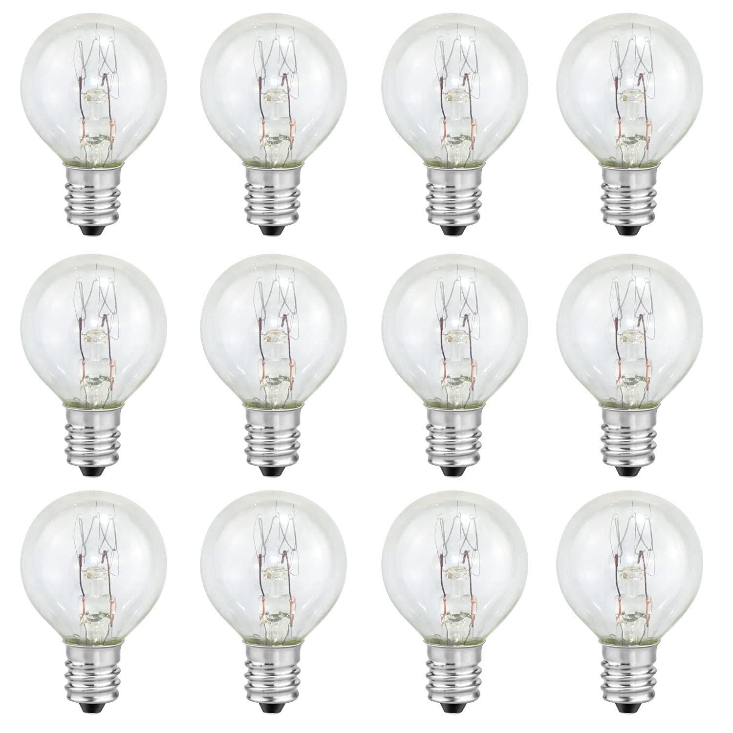 ETwinCoo G40 Replacement Light Bulbs 5 Watt Clear Globe Light Bulbs fits E12 Candelabra Base, Dimmable String Light Bulbs Replacement for Indoor Outdoor Patio Decor, 120 Volt (6 Pack)