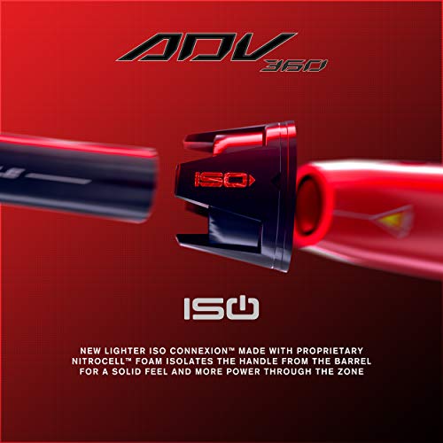 EASTON ADV1 360 -12 USA Youth Baseball Bat, 2 5/8 in Barrel, 28 in / 16 oz, 2021, 1 Piece Composite, Launch Comp 360 Barrel Design, Carbon Zero Vibration Handle, Power Boost, Lizard Skin Grip