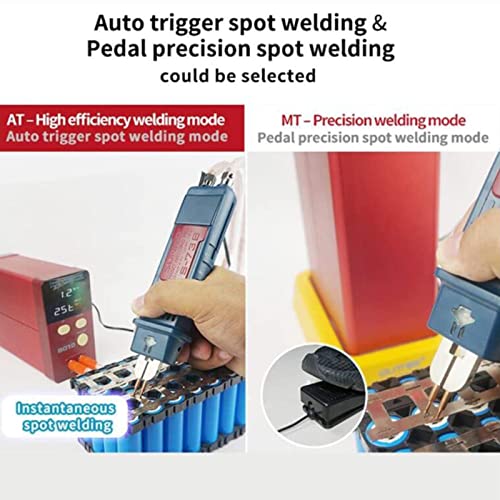 GAOMIN Portable Battery Spot Welder,Battery Spot Welder Kit,2000a 12kw 100~240v Battery Spot Welder,Portable Pulse Welding Machine,for Battery Pack 18650 Lithium Batteries