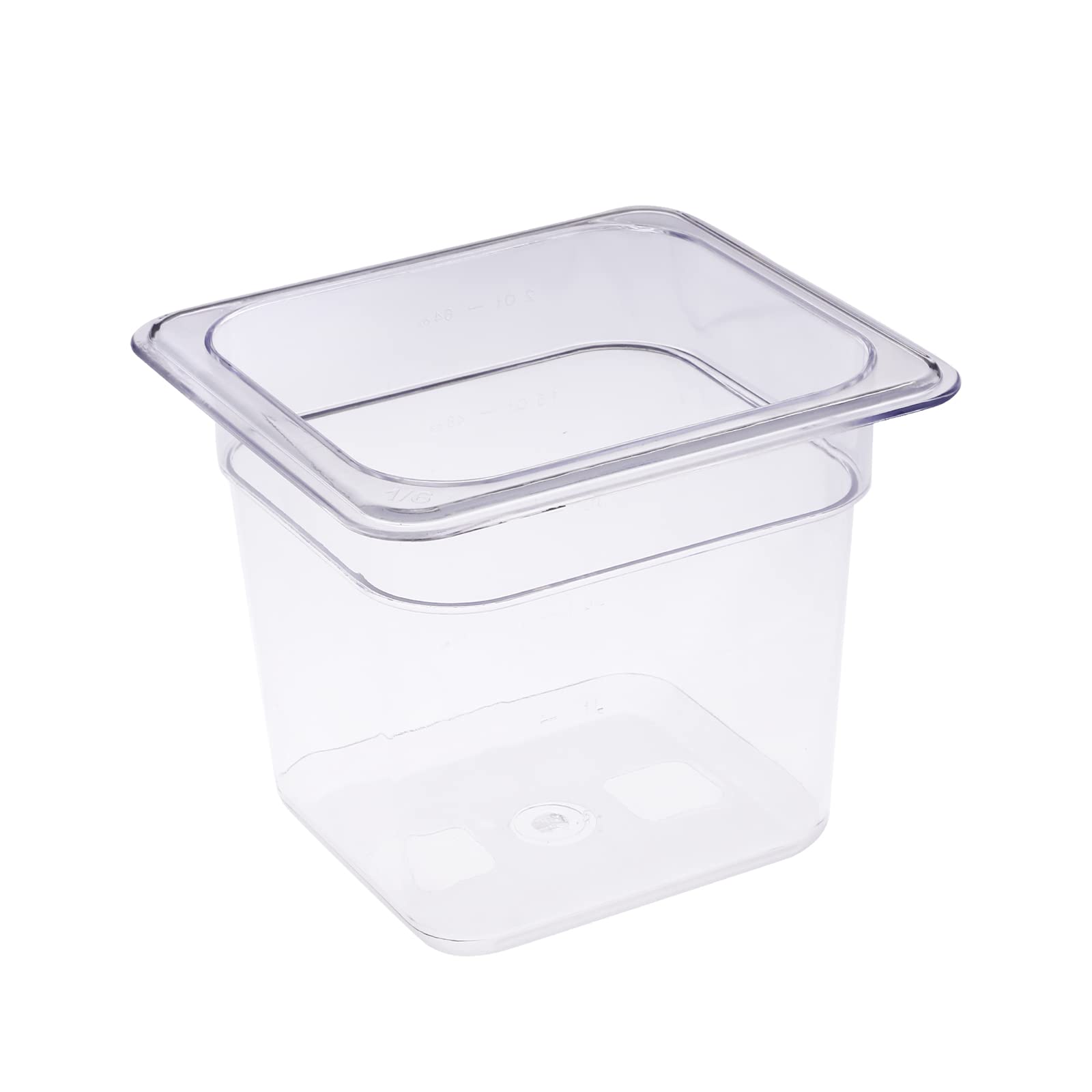 LUSTON 6-Pack Plastic Food Pan, 1/6 Size 6" Deep,NSF, Commercial Food Pan, Catering Food Pan