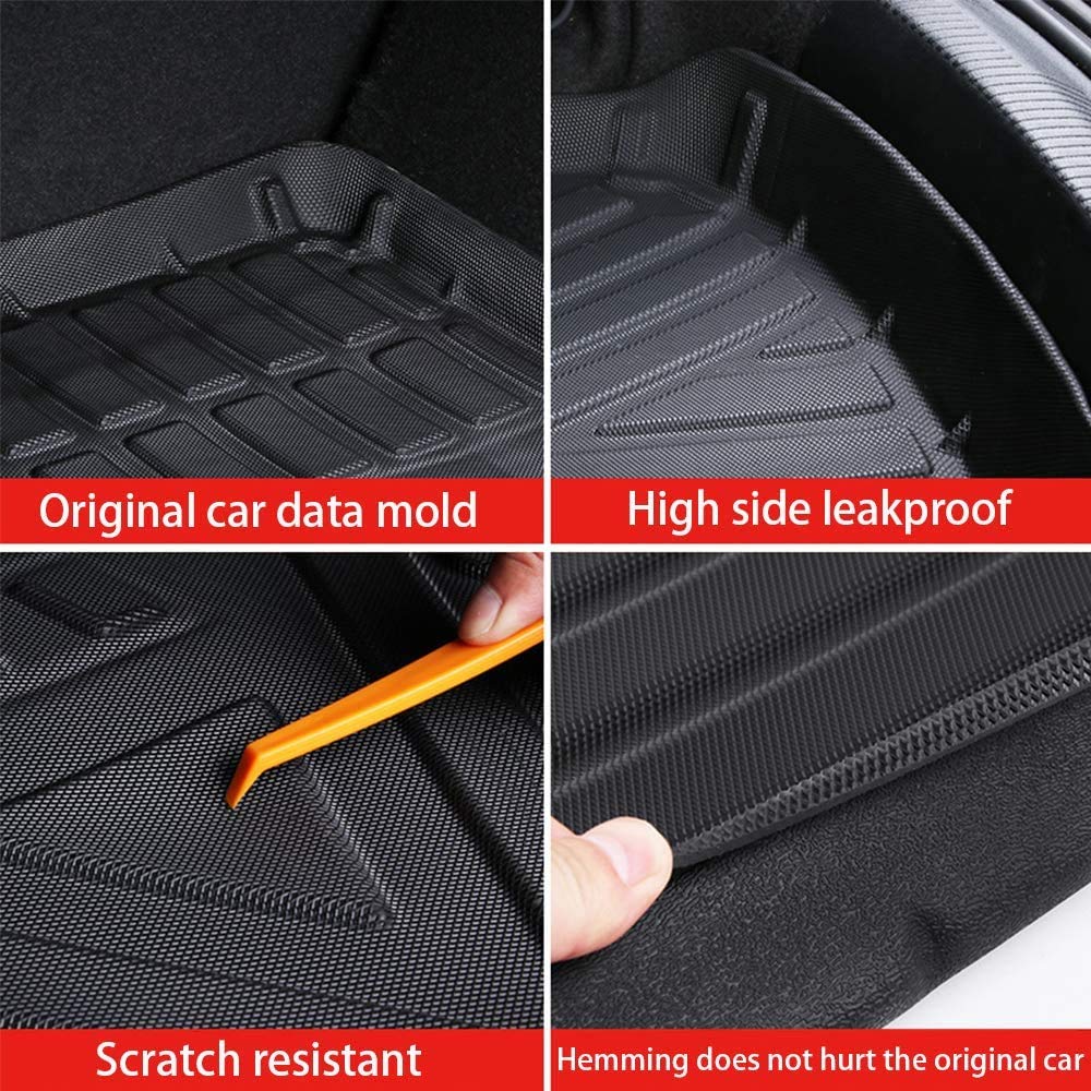 Explorer Cargo Liners - All Weather Protection Rear Cargo Trunk Tray Floor Mats Compatible with 2011-2019 Ford Explorer with 5 Seats,3D Modeling Waterproof Durable Odorless TPO Accessories Custom-Fit