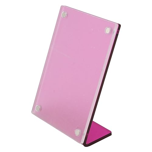 Free Standing Photo Frame, Simple Operation Slant Back Multipurpose Photo Frame for Movie Ticket Office (Rose Red)