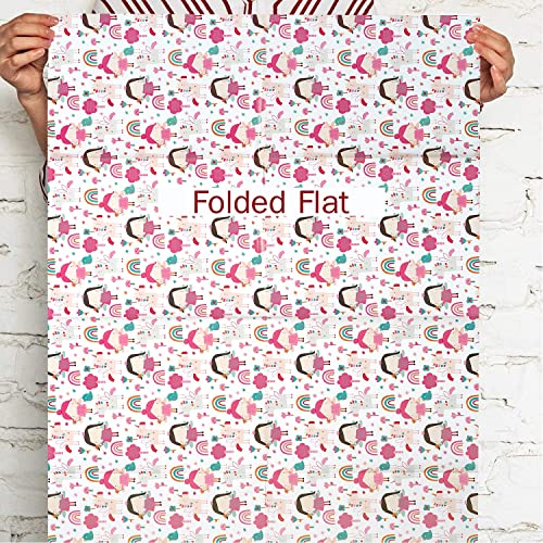 MAYPLUSS Wrapping Paper Large Sheet - FoldedĀ Flat - 6 Different Pink Girl Design (45.2 sq. ft.ttl.) - 27.5 inch X 39.4 inch Per Sheet