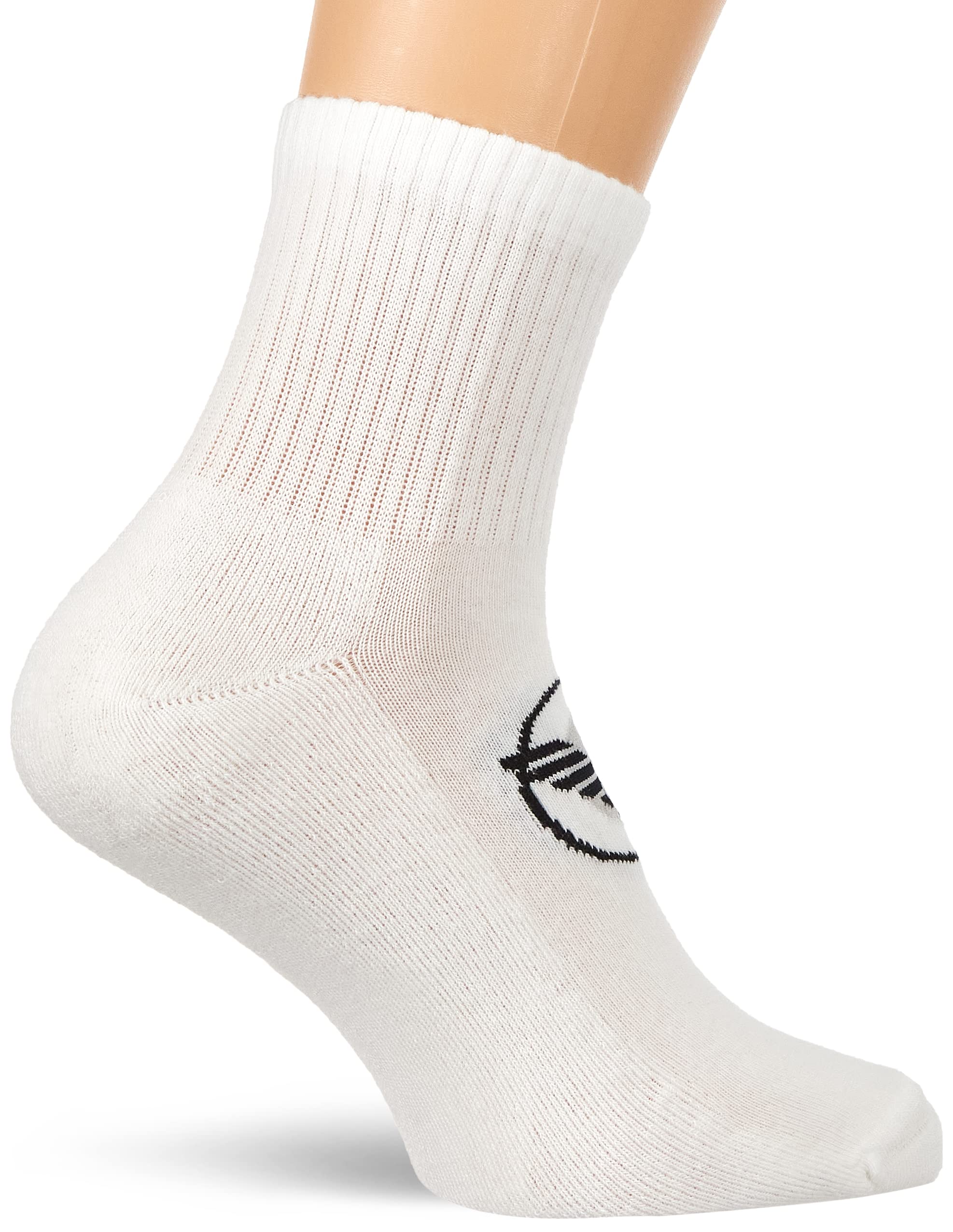 Emporio Armani Men's 2 Pack Eagle Circle Logo Casual Ankle Socks, Black/White, One Size