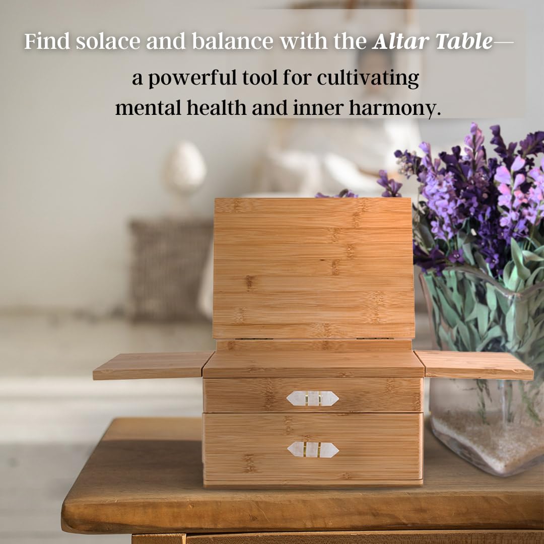 Energy Mindfulness Altar Table. Altar Table for Spiritual. Meditation Altar Table. Altar table for home. Wicca Altar Table. Buddha Altar Table. Shrine Table Altar